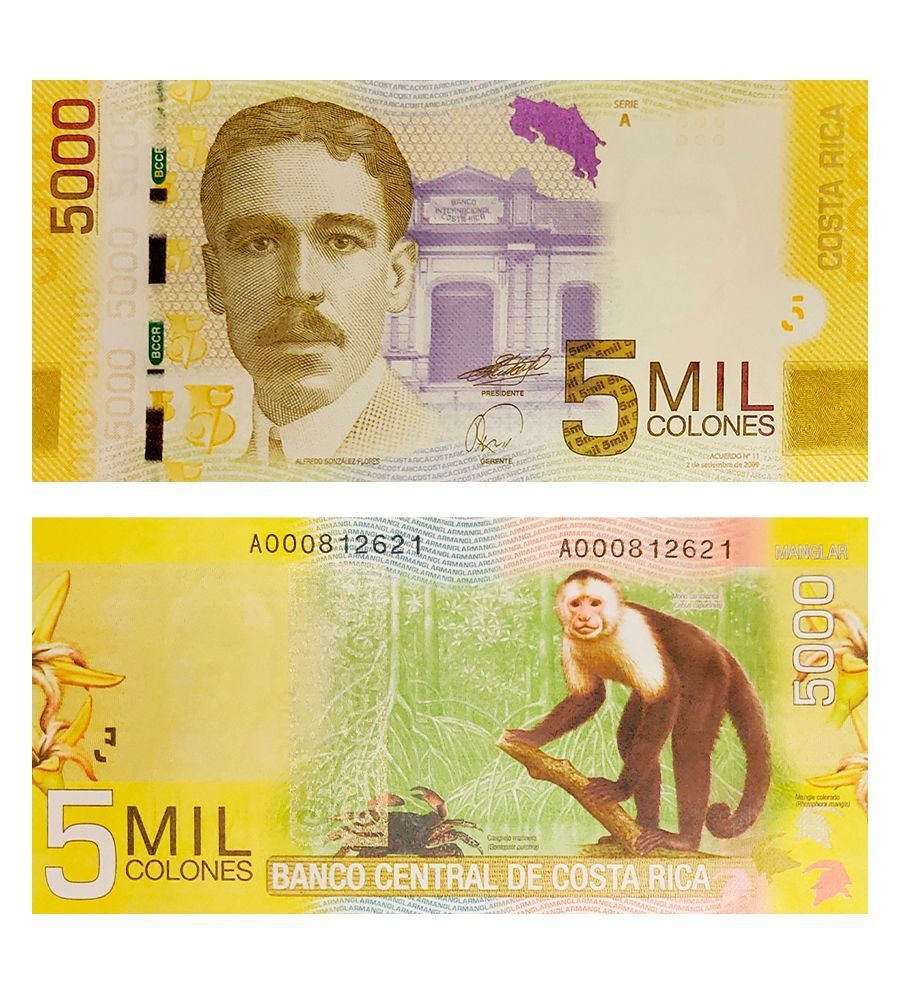 5000 Colones, Costa Rica, 2012, UNC - WorldBanknoteStore