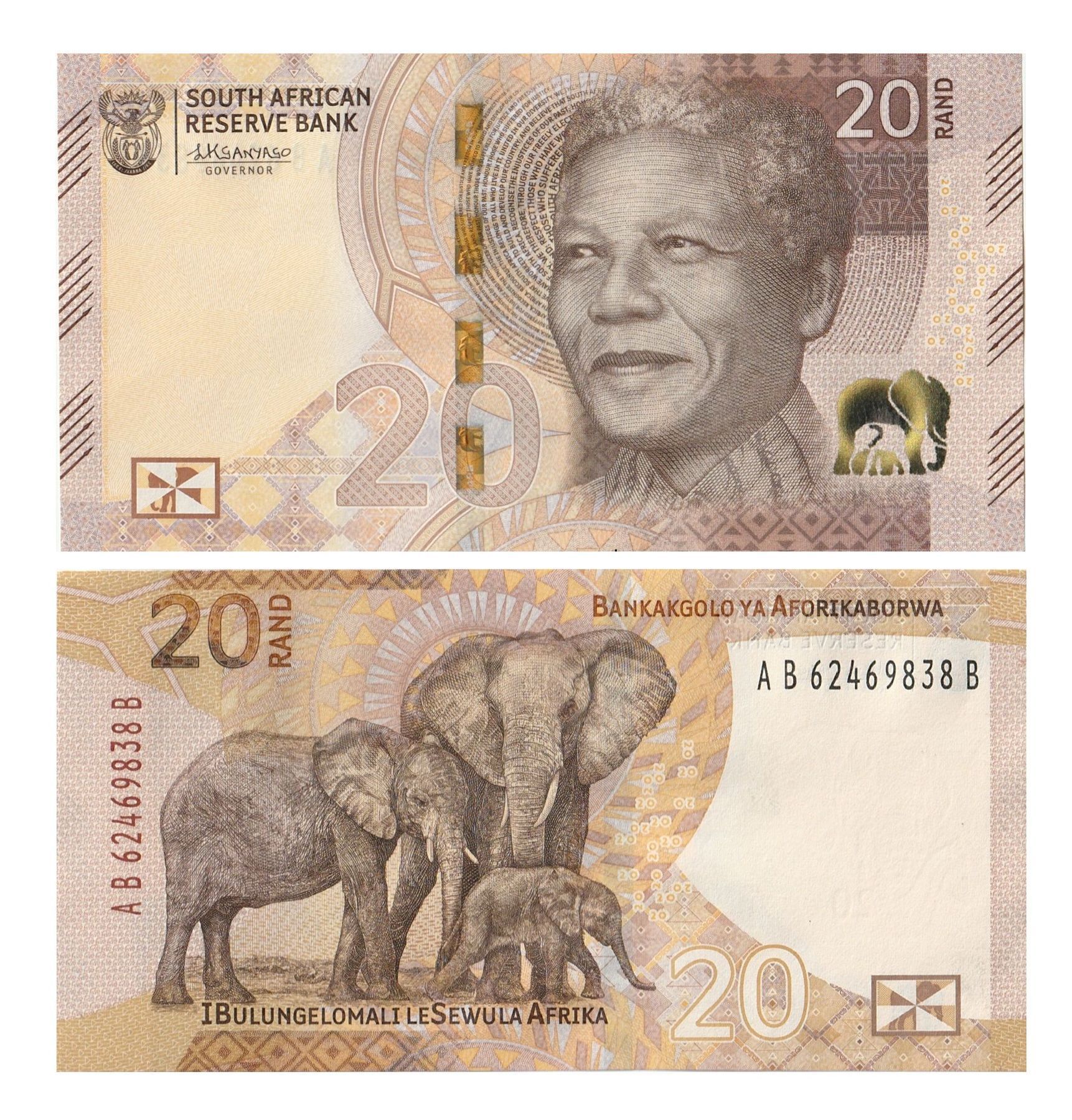 Купити 20 Rand, ПАР, 2023 рік, UNC 001759 в інтернет магазині World ...