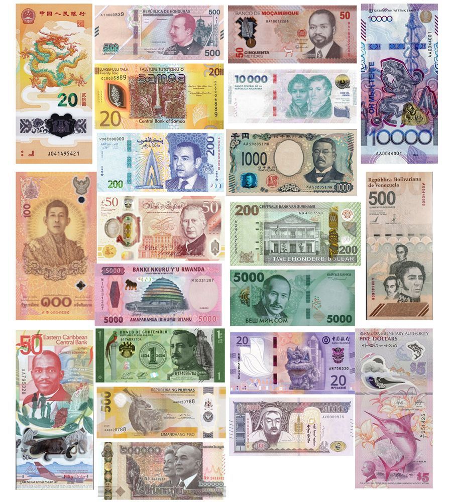 21 banknotes nominated for Banknote of the Year 2024 (IBNS - full set ...