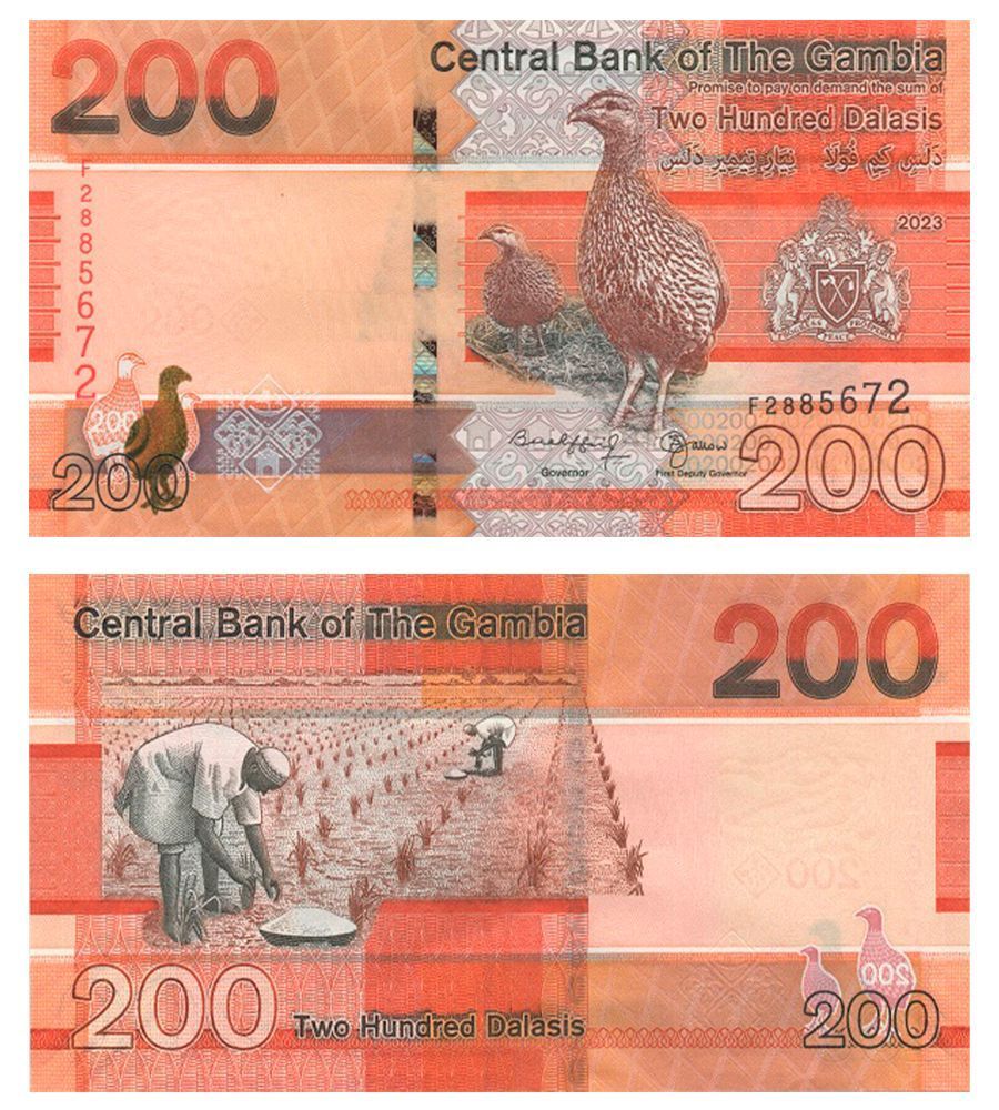 Купити 200 Dalasis, Гамбія, 2023 рік, UNC 002689 в інтернет магазині ...