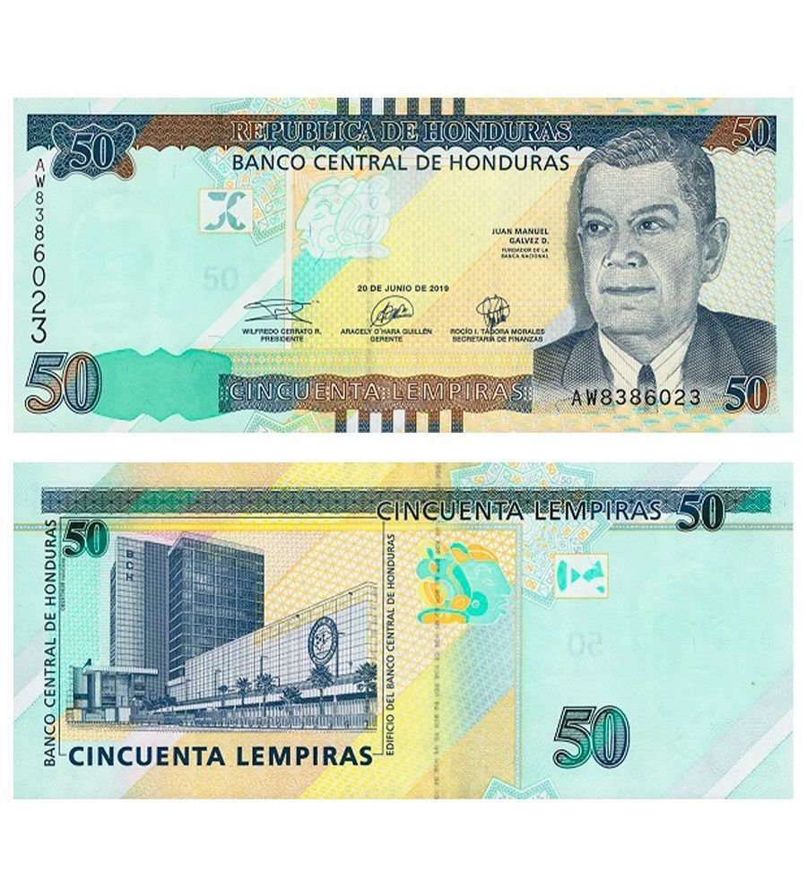 50 Lempiras, Honduras, 2019, UNC - WorldBanknoteStore